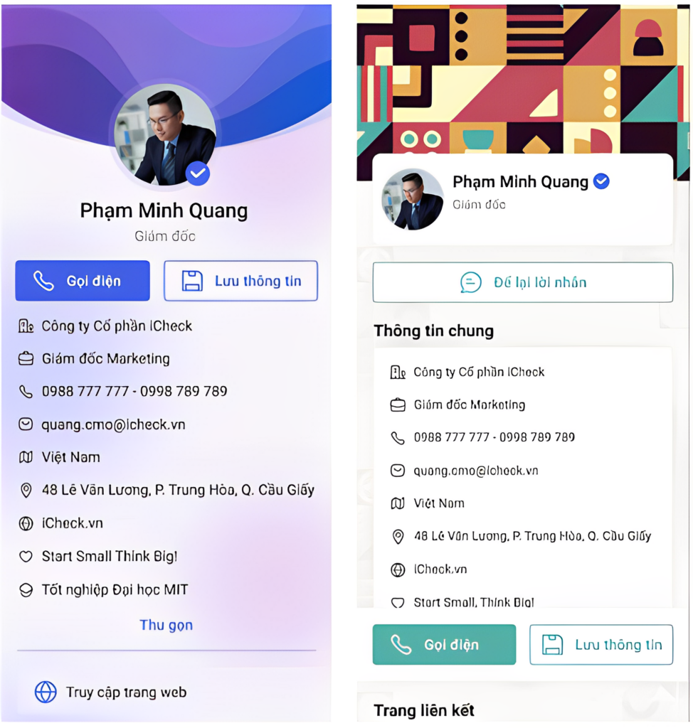 Thiết kế Card Visit QR Code, Name Card công nghệ cao | iCheck