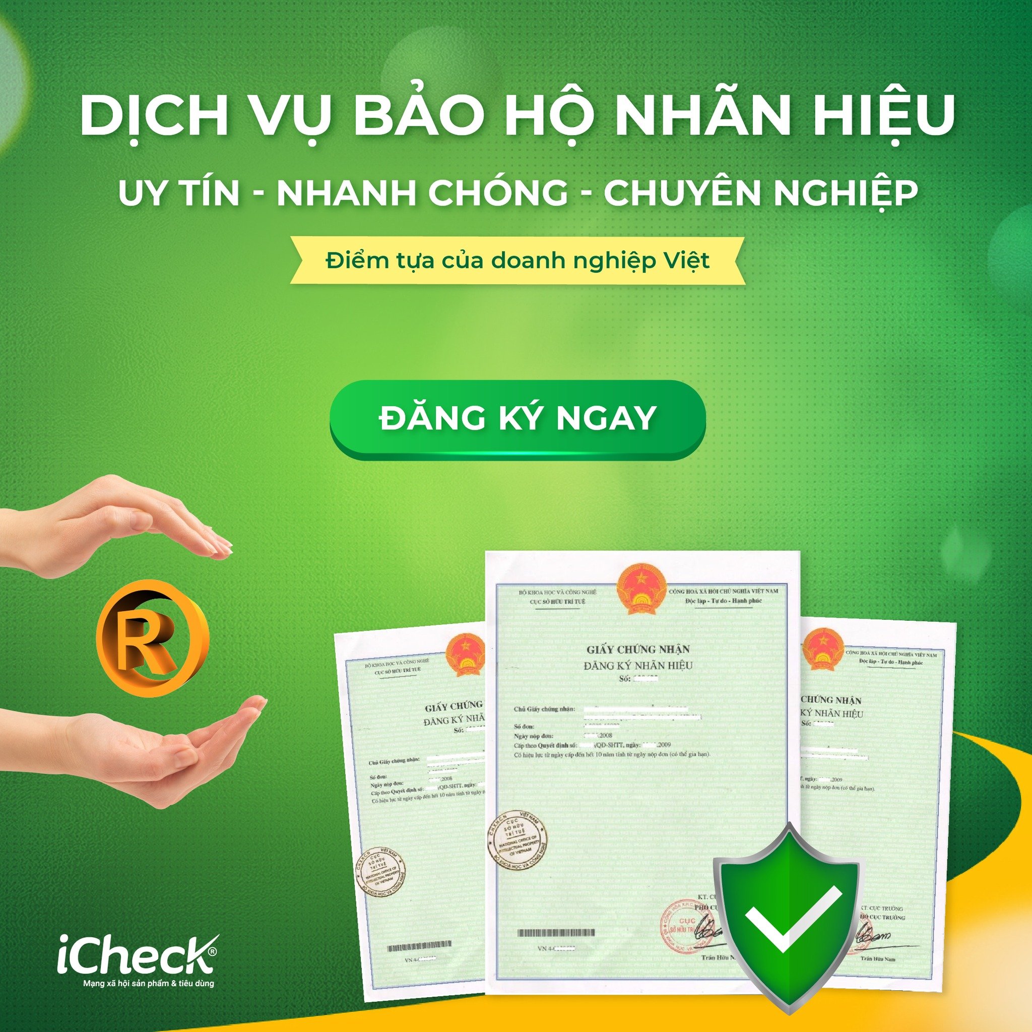 Trình Tự, Thủ Tục Đăng Ký Bảo Hộ Nhãn Hiệu | Công ty cổ phần iCheck